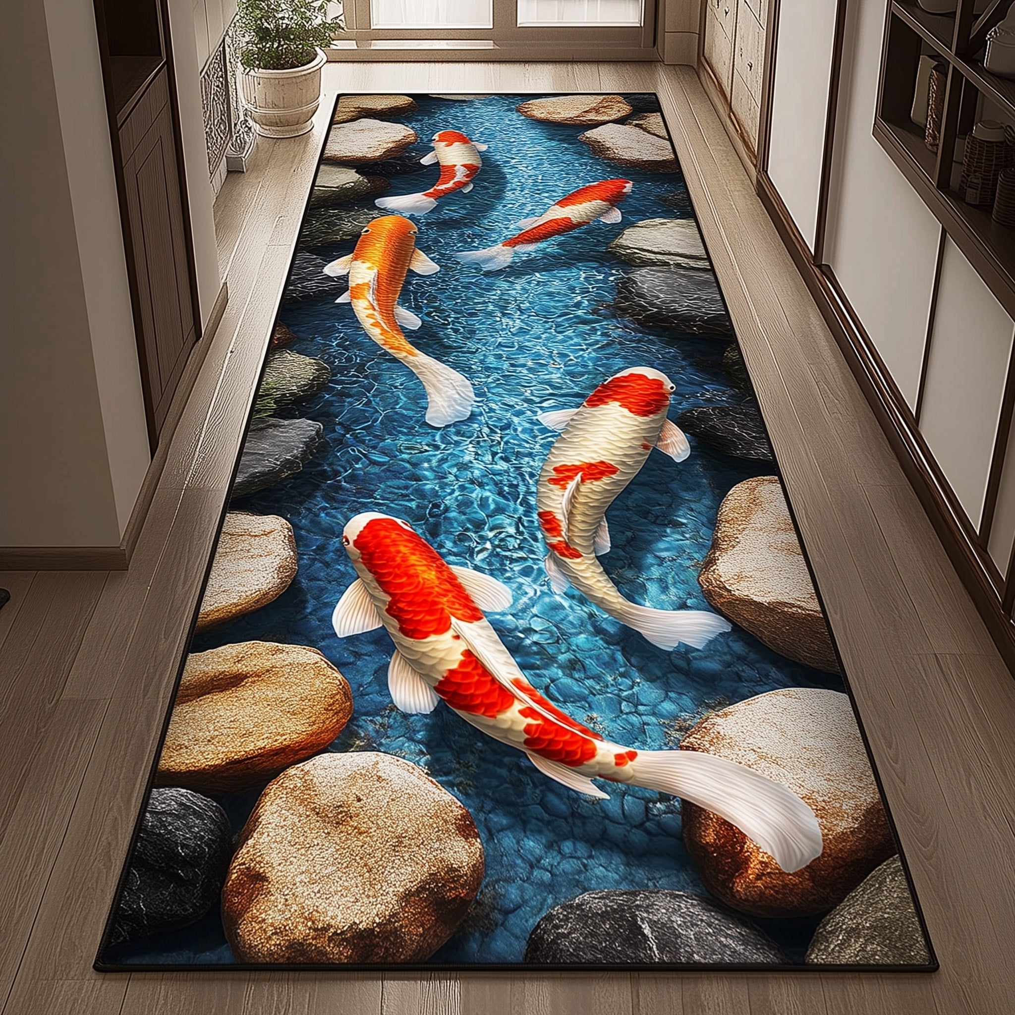 Koi Fish Runner Rug GFTONL6668 – Patchique Store