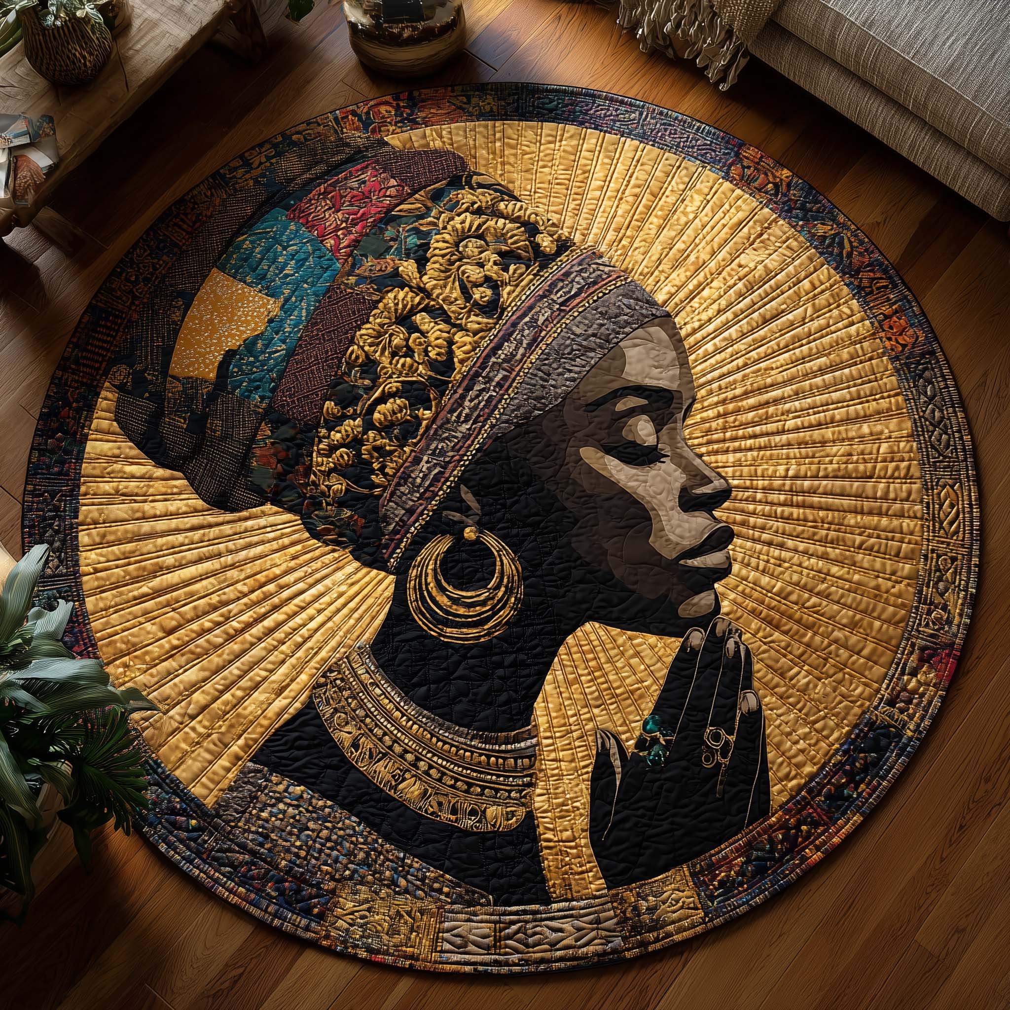 Melanin Legacy Quilted Round Mat GFTONL6978 – Patchique Store
