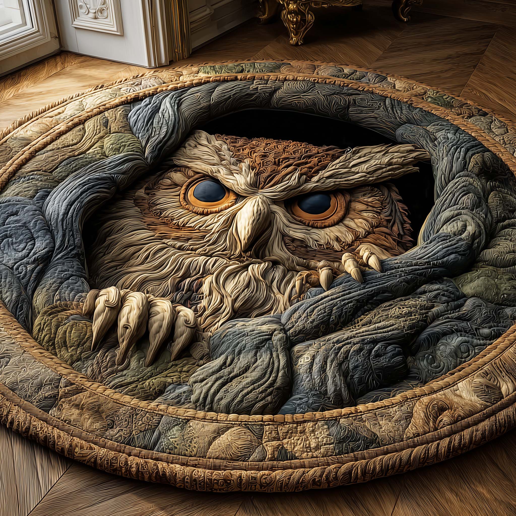 Hollow Owl Quilted Round Mat GFTONL7001 – Patchique Store