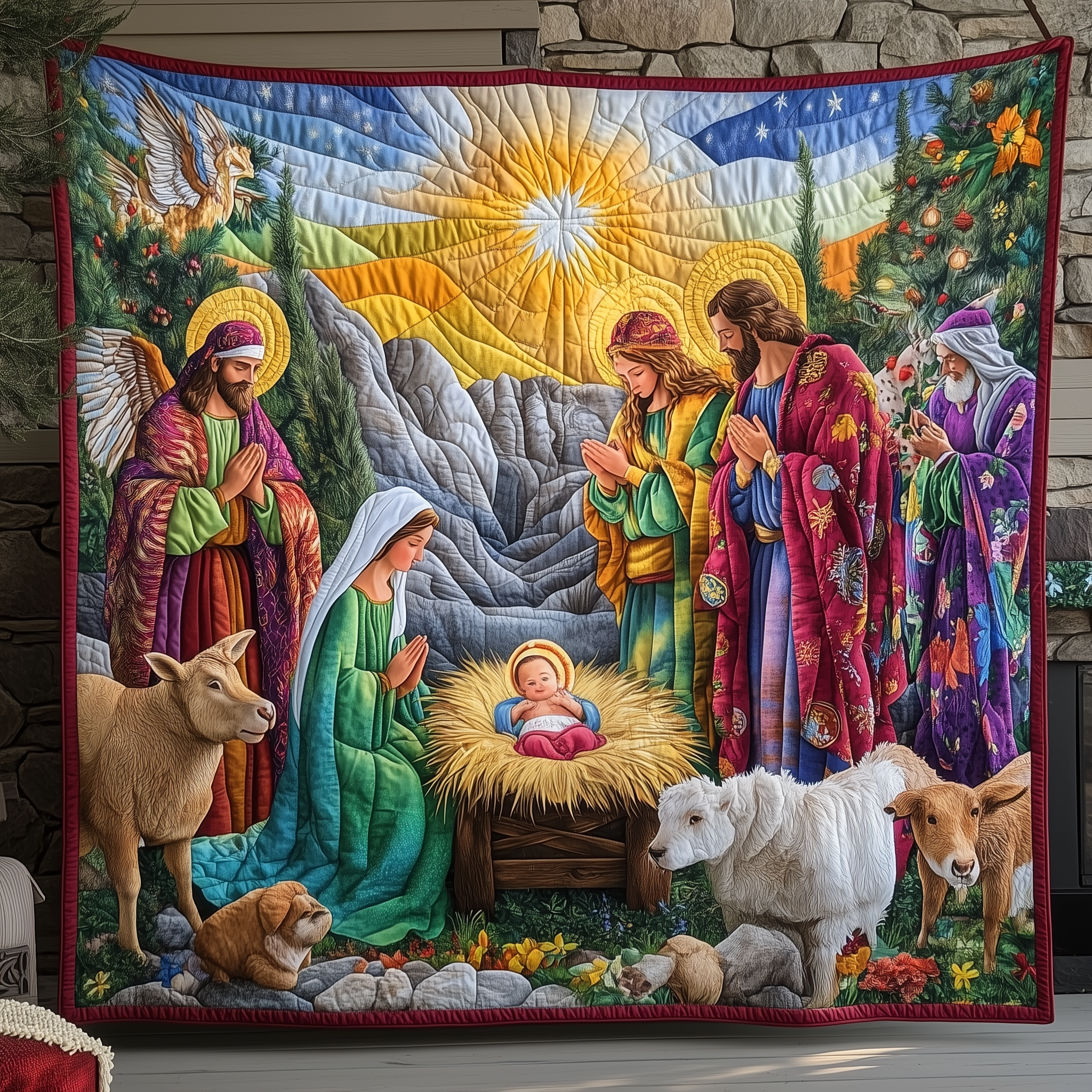 Nativity Scene Quilted Blanket GFTONL901 – Patchique Store