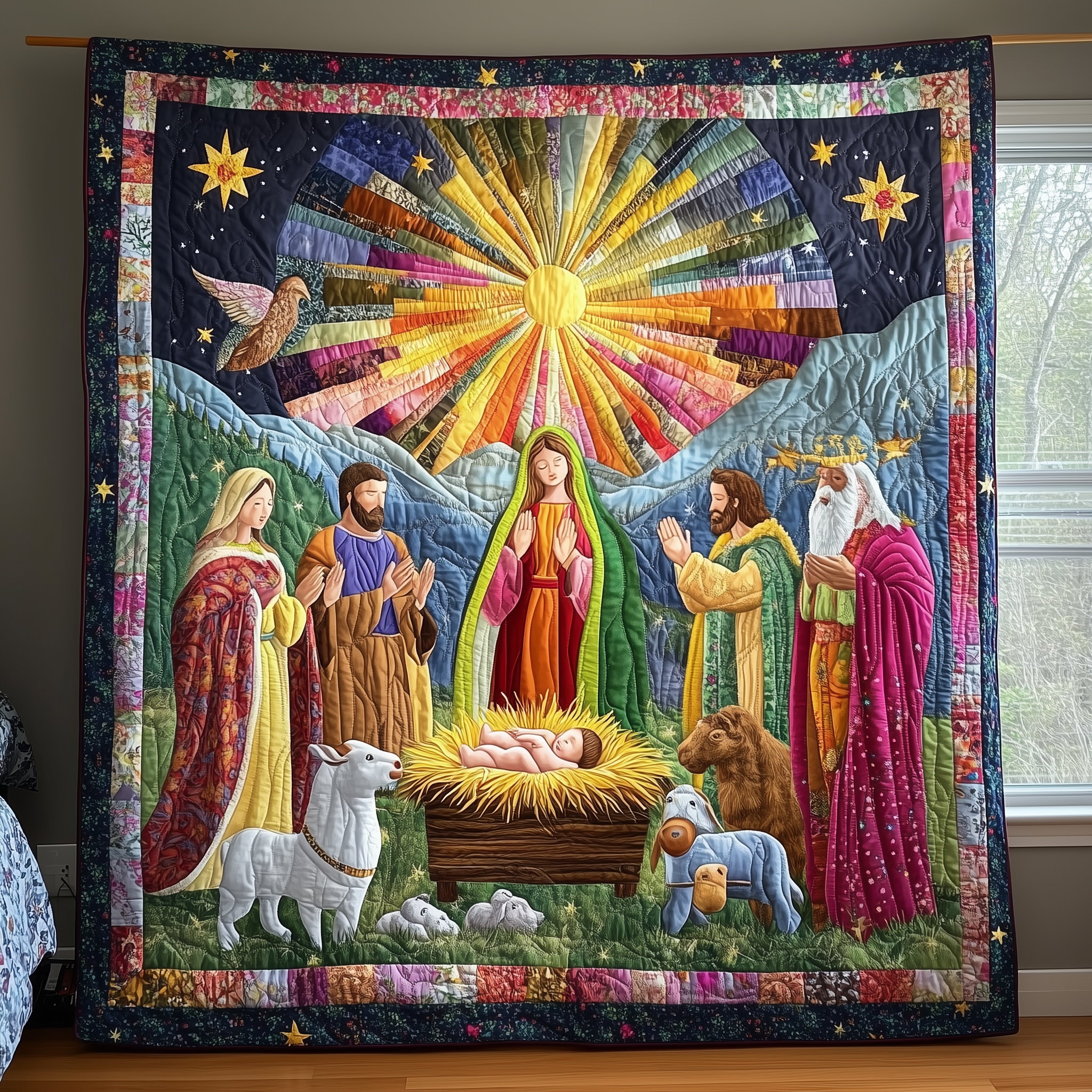 Nativity Scene Quilted Blanket GFTONL903 – Patchique Store