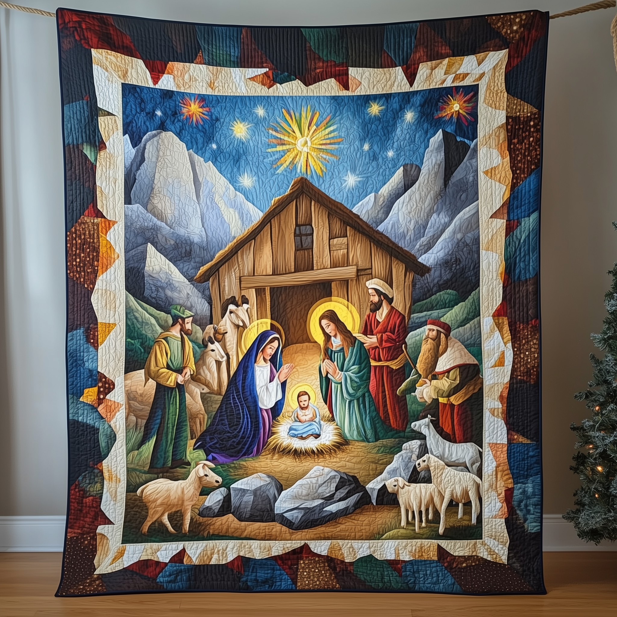 Amazing Grace Nativity Scene Quilted Blanket GFTONL915 – Patchique Store