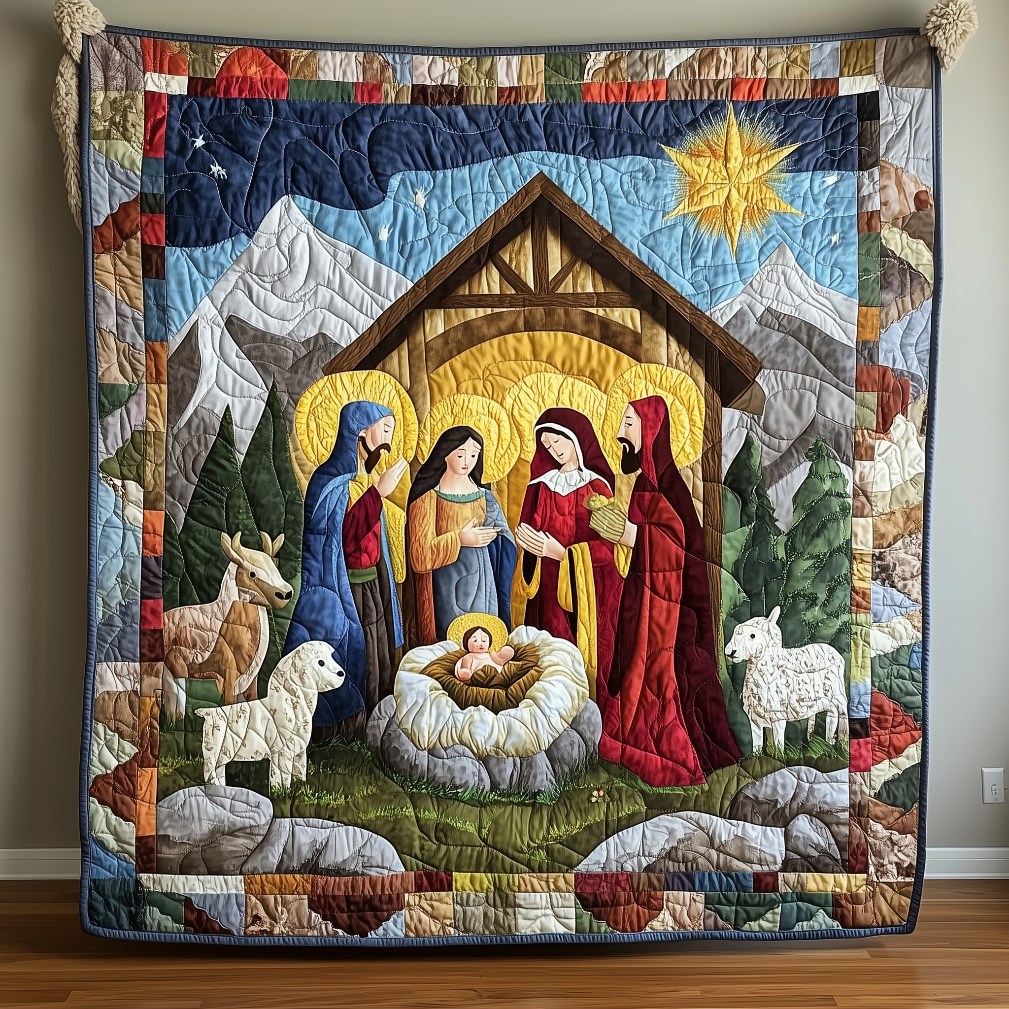Amazing Grace Nativity Scene Quilted Blanket GFTONL916 – Patchique Store