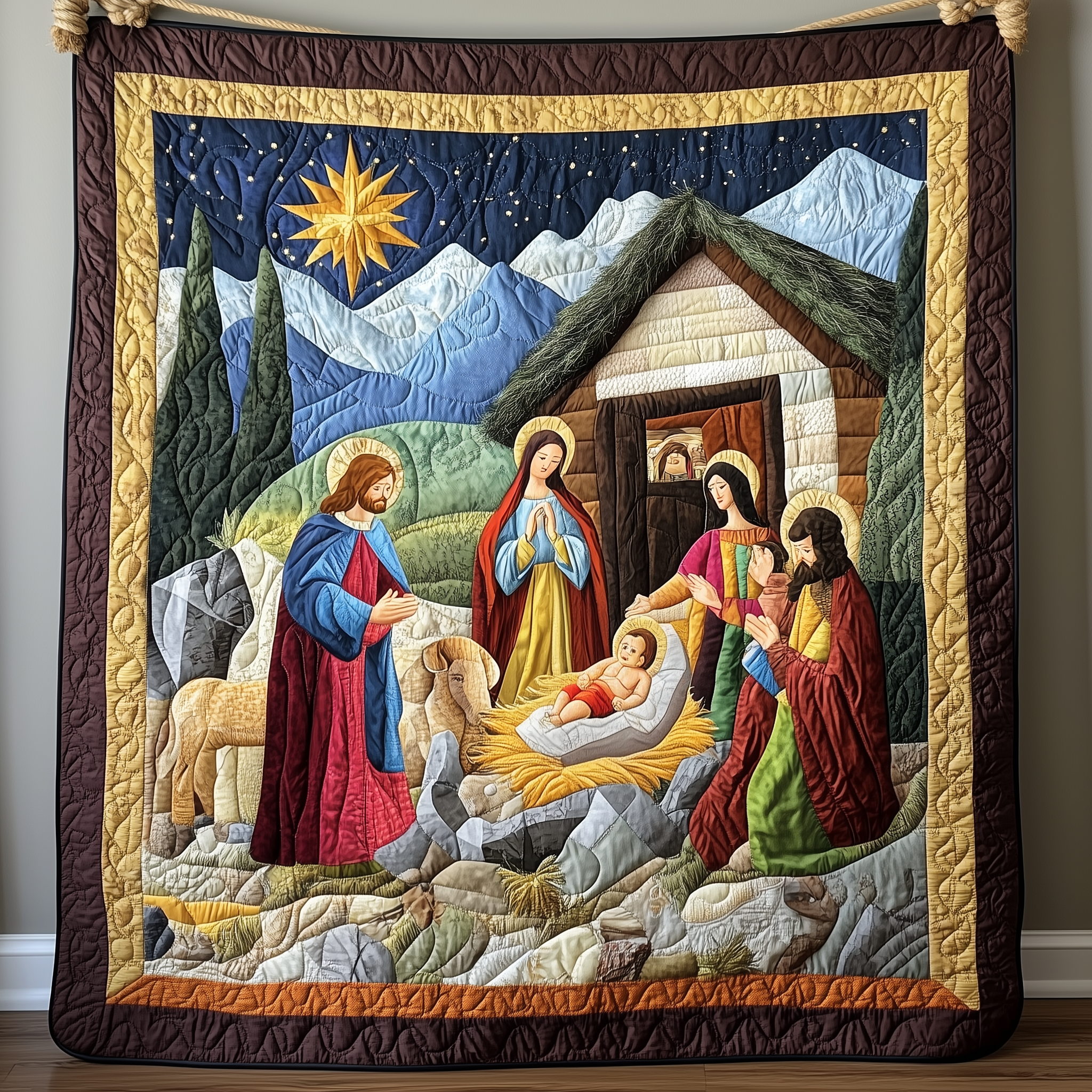 Amazing Grace Nativity Scene Quilted Blanket GFTONL917 – Patchique Store