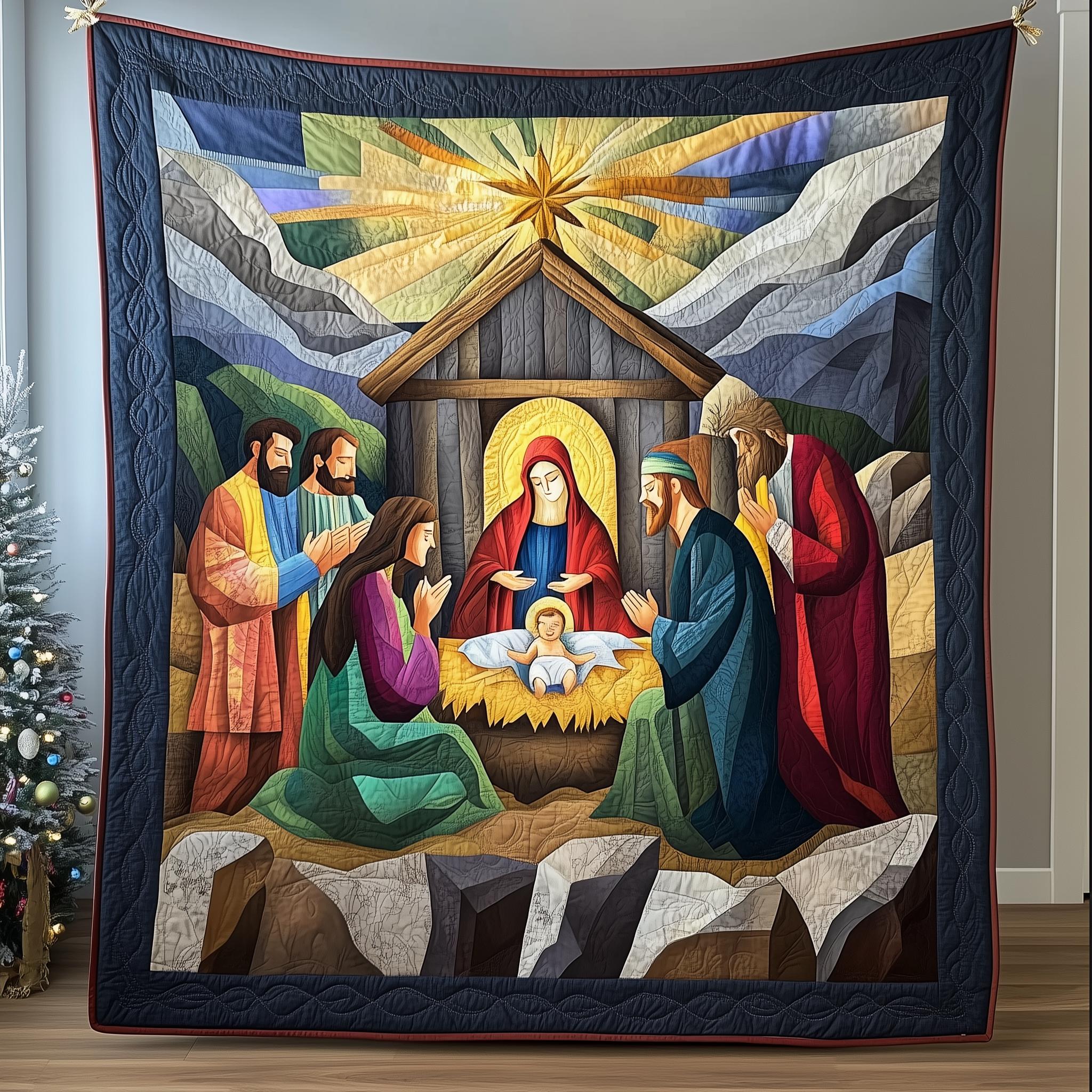 Amazing Grace Nativity Scene Quilted Blanket GFTONL919 – Patchique Store