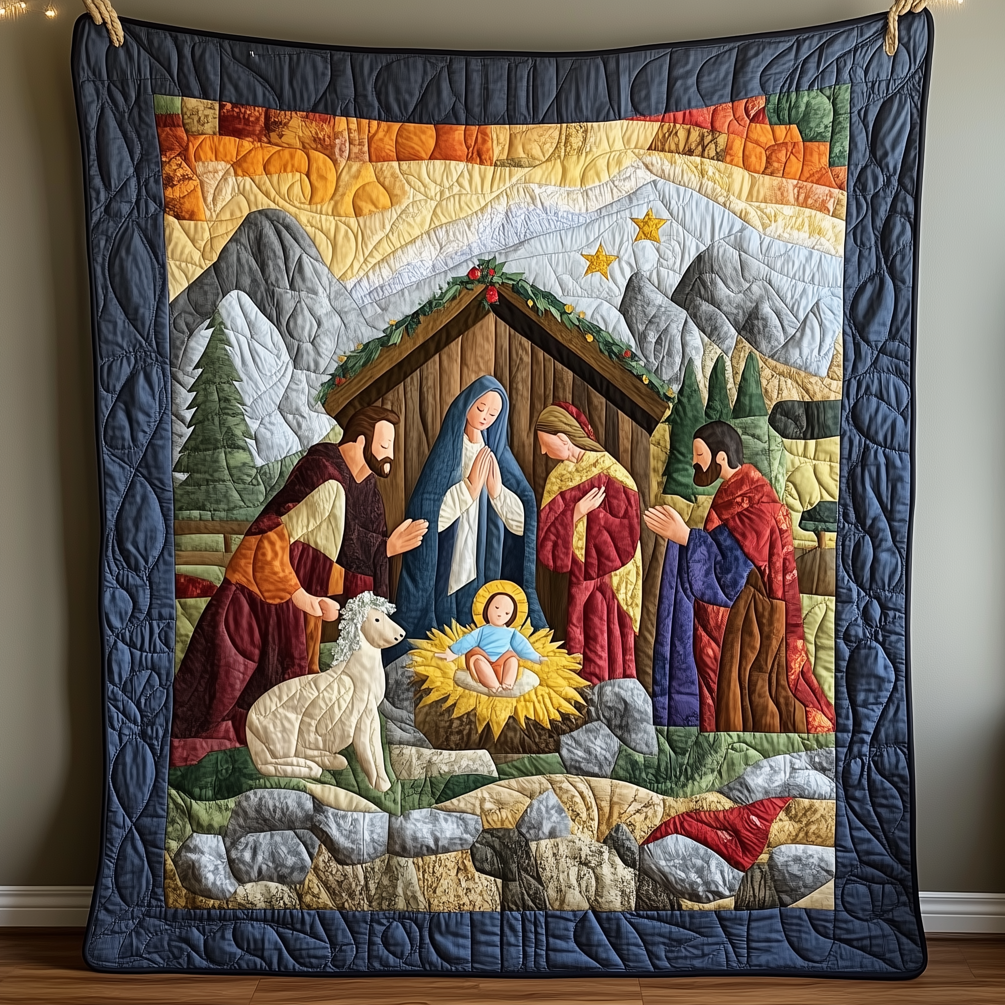 Amazing Grace Nativity Scene Quilted Blanket GFTONL921 – Patchique Store