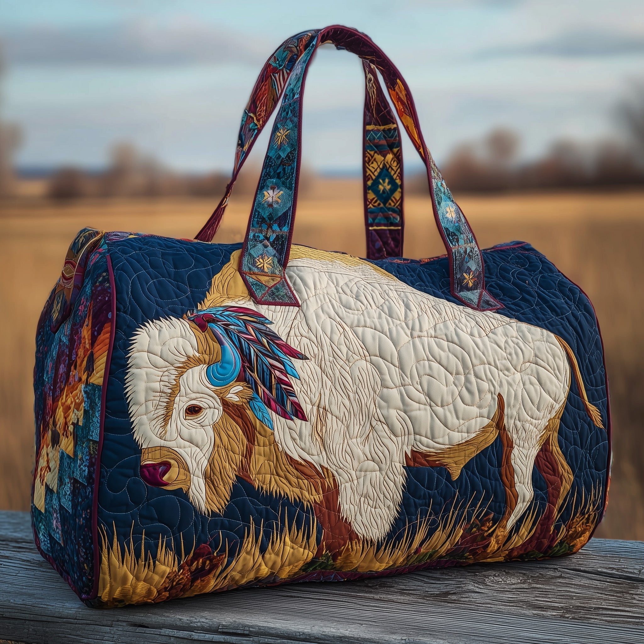 Native Buffalo Quilted Duffle Bag GFTONT2396 – Patchique Store