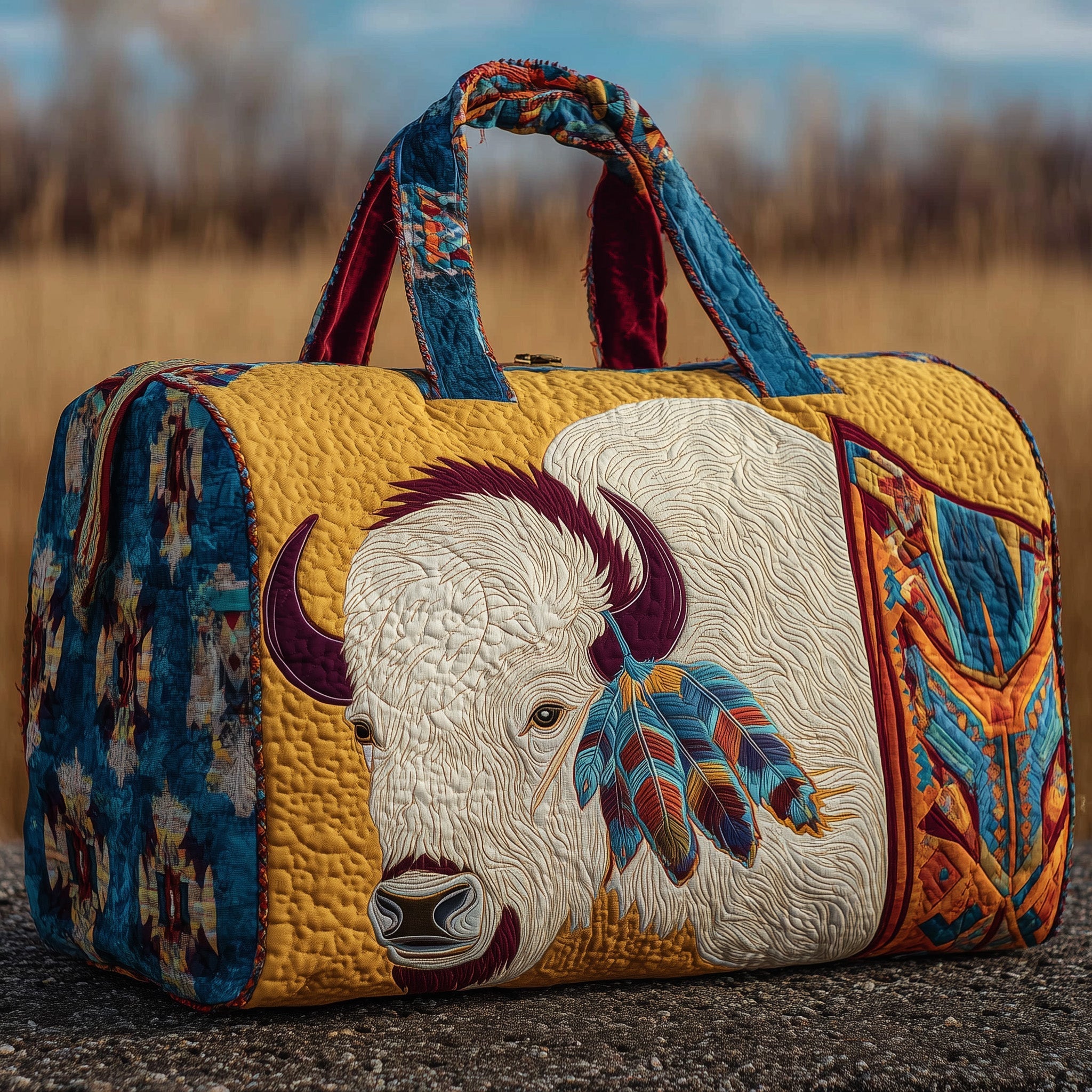 Native Buffalo Quilted Duffle Bag GFTONT2399 – Patchique Store