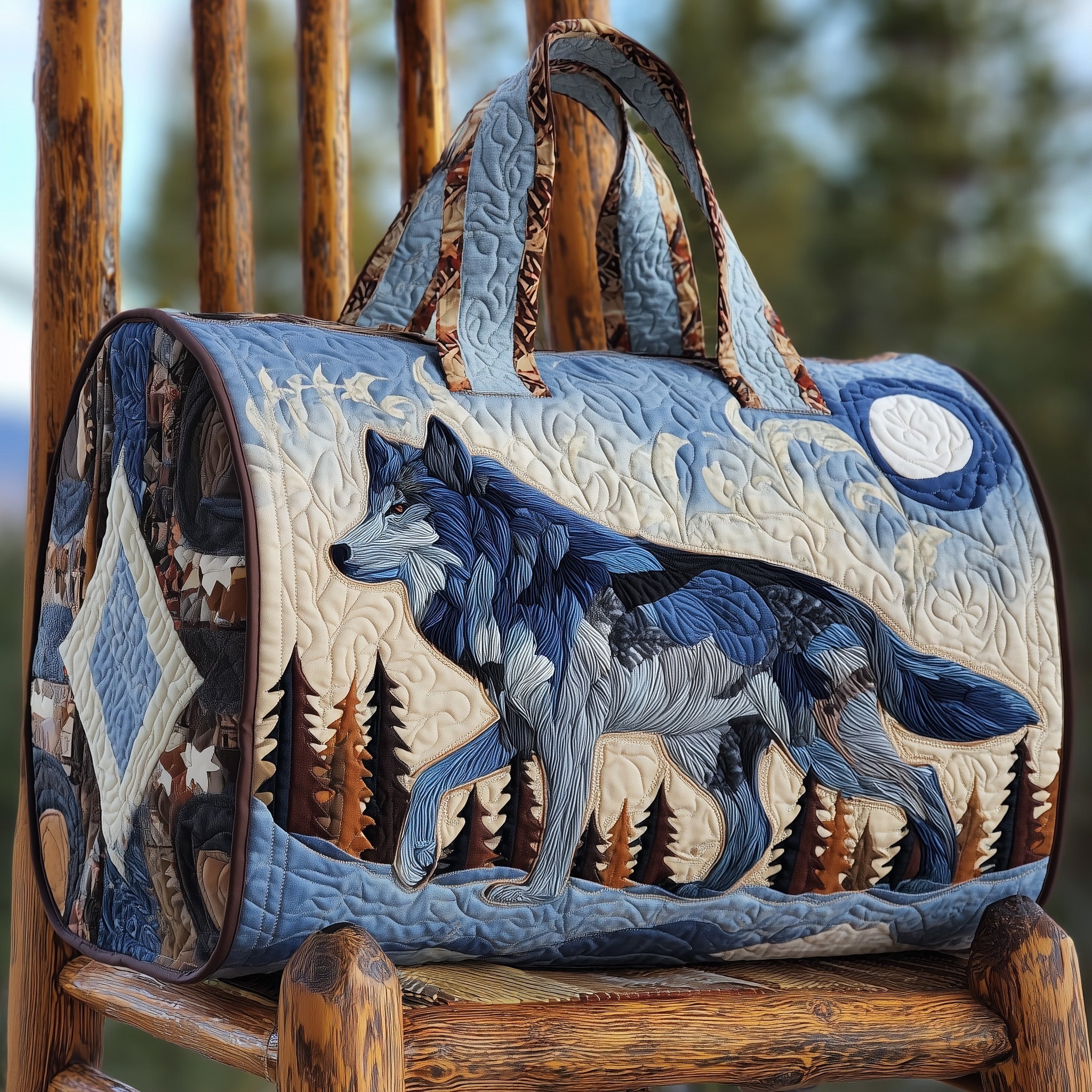 Wild Wolf Quilted Duffle Bag GFTONT2455 – Patchique Store