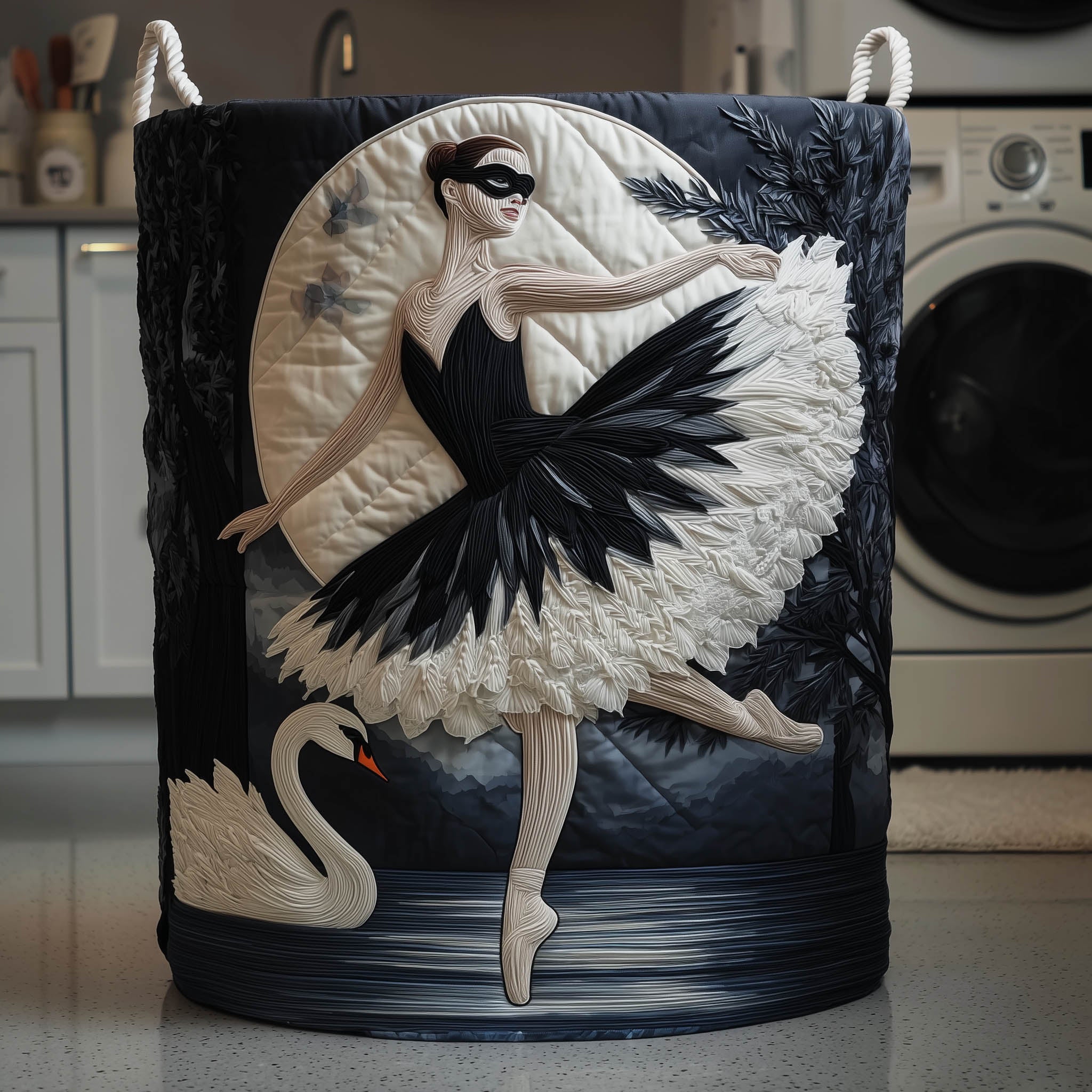 Swan Ballerina Quilted Laundry Basket GFTONT4908 – Patchique Store