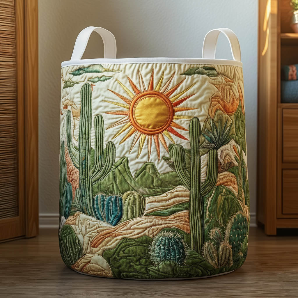 Cactus Sunset Quilted Laundry Basket GFTONT6042 – Patchique Store