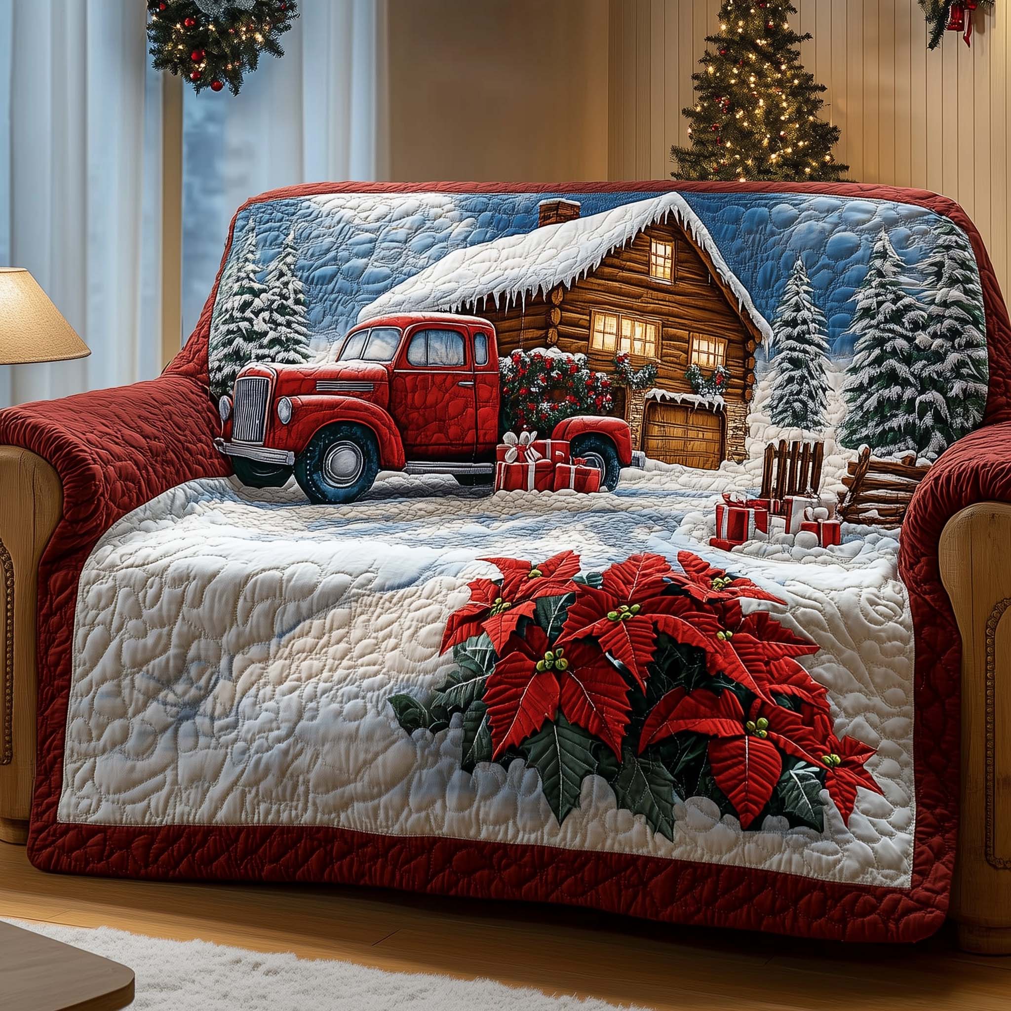 Farmhouse Christmas Quilted Sofa Cover GFTOQA351 – Patchique Store