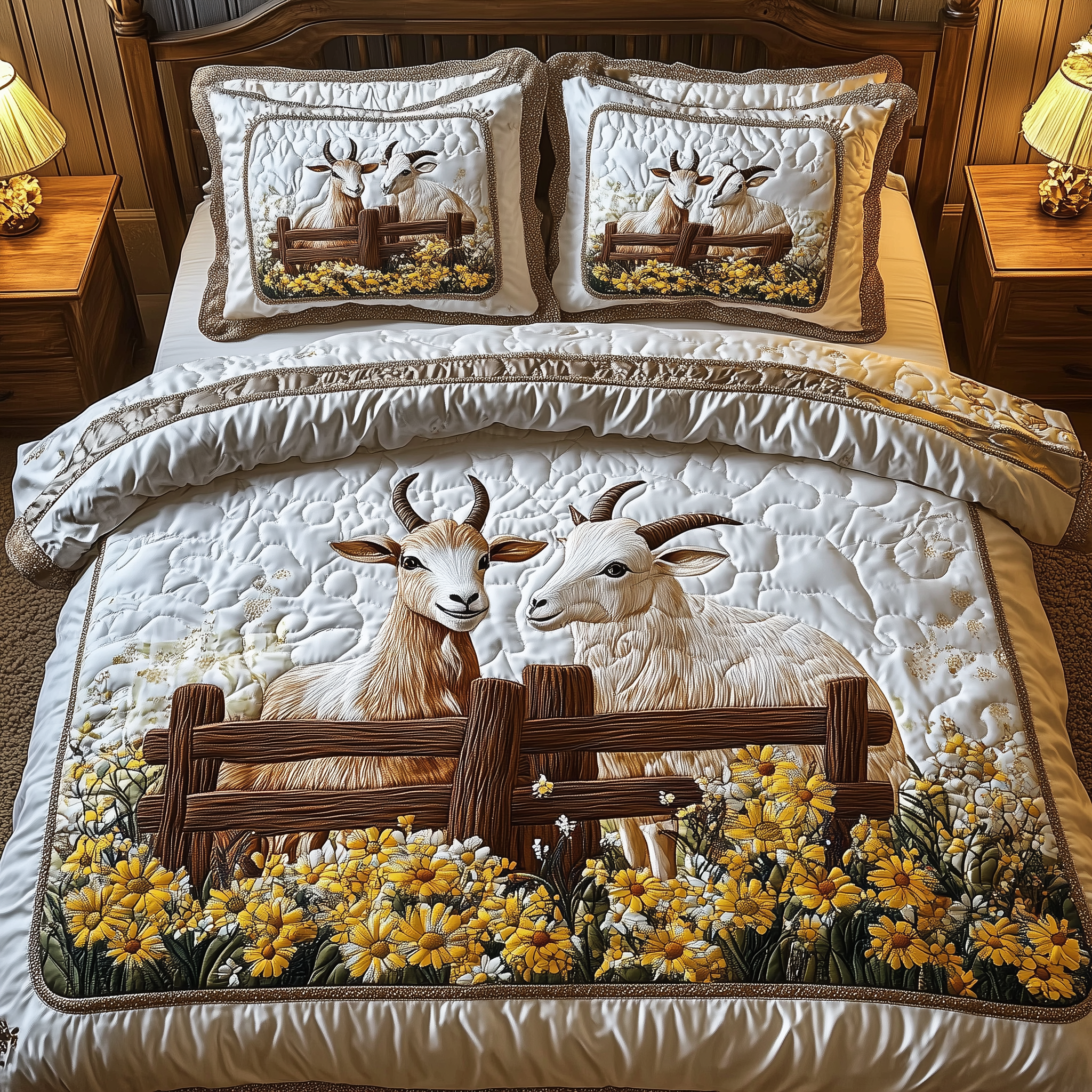 Goat Lover 3-Piece Quilted Bedding Set GFTOTL1659 – Patchique Store