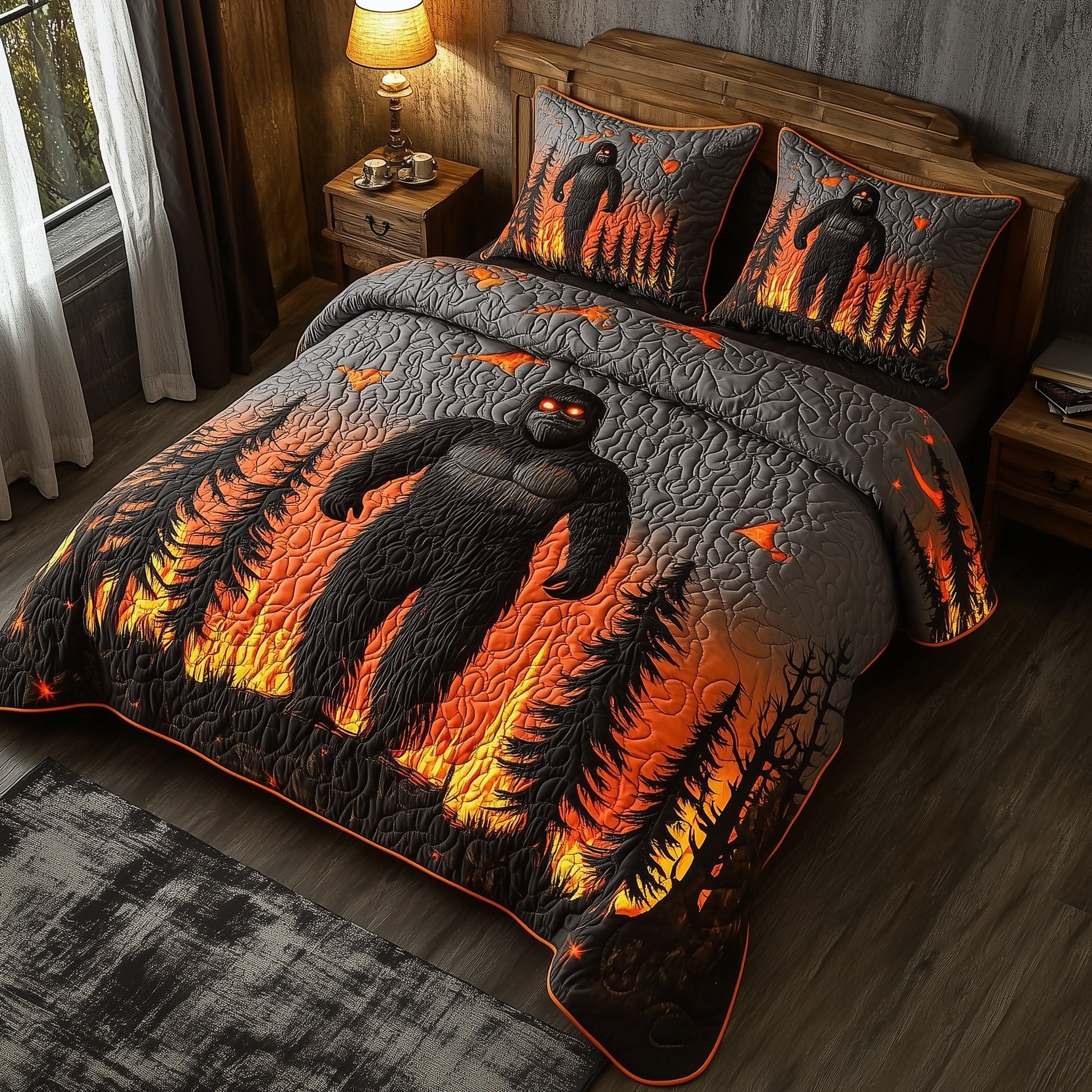 Fiery Flames 3-Piece Quilted Bedding Set GFTOTL3220 – Patchique Store