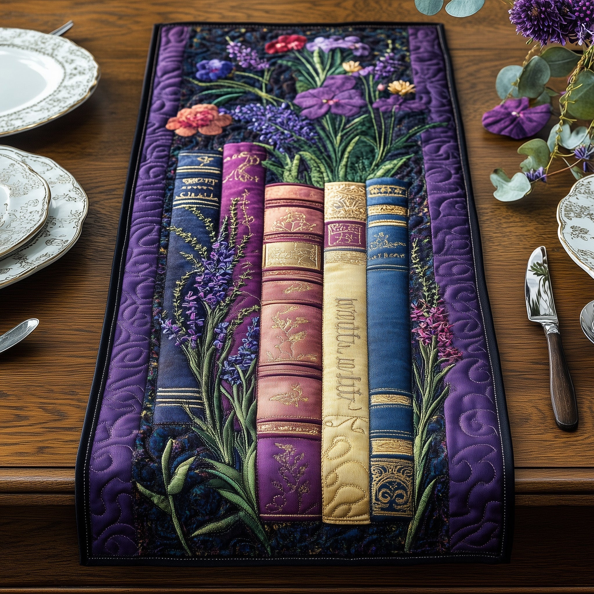 Lanvender Books Quilted Table Runner GFTOTL3287 – Patchique Store