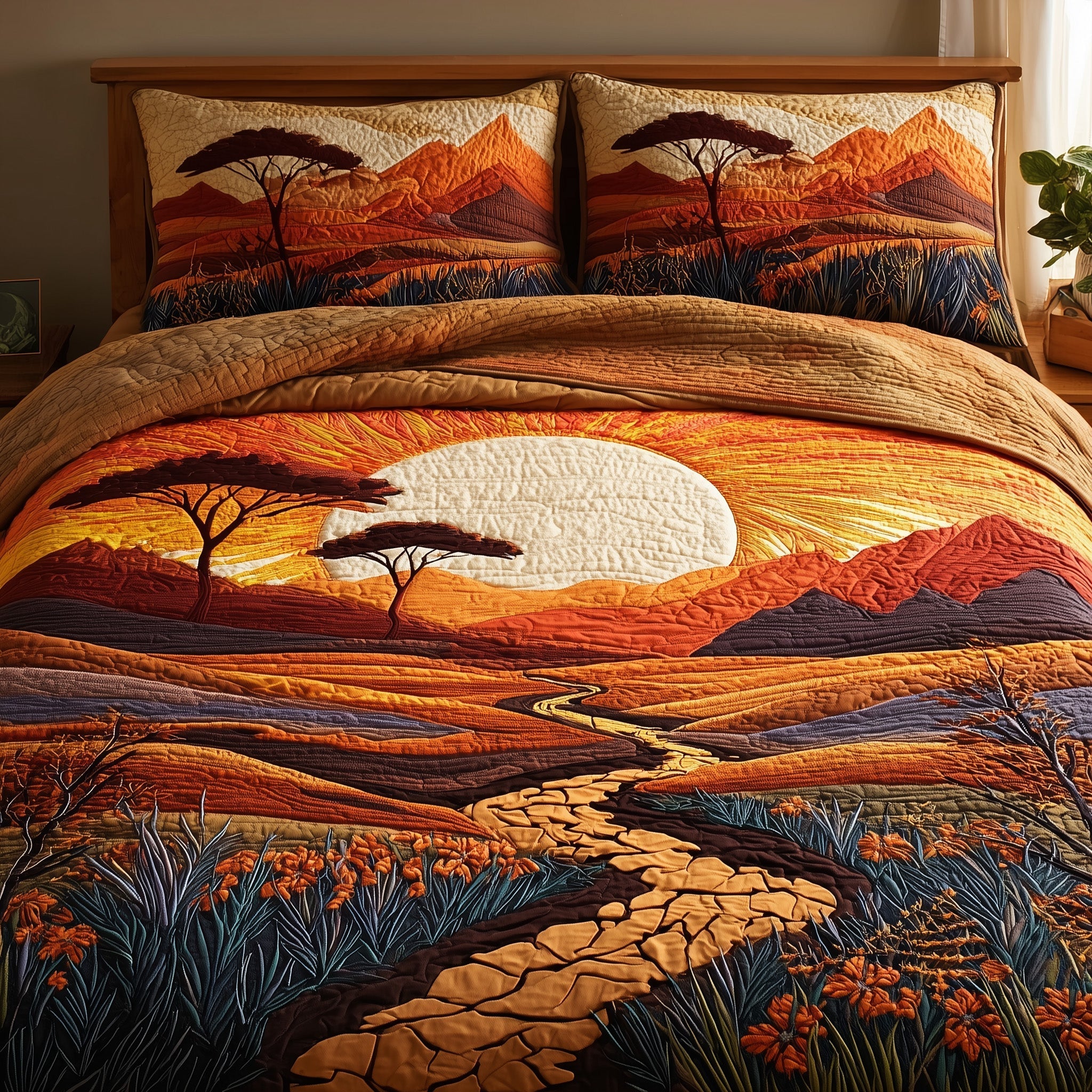 Dried Soil Motherland 3-Piece Quilted Bedding Set GFTOTL3991 ...