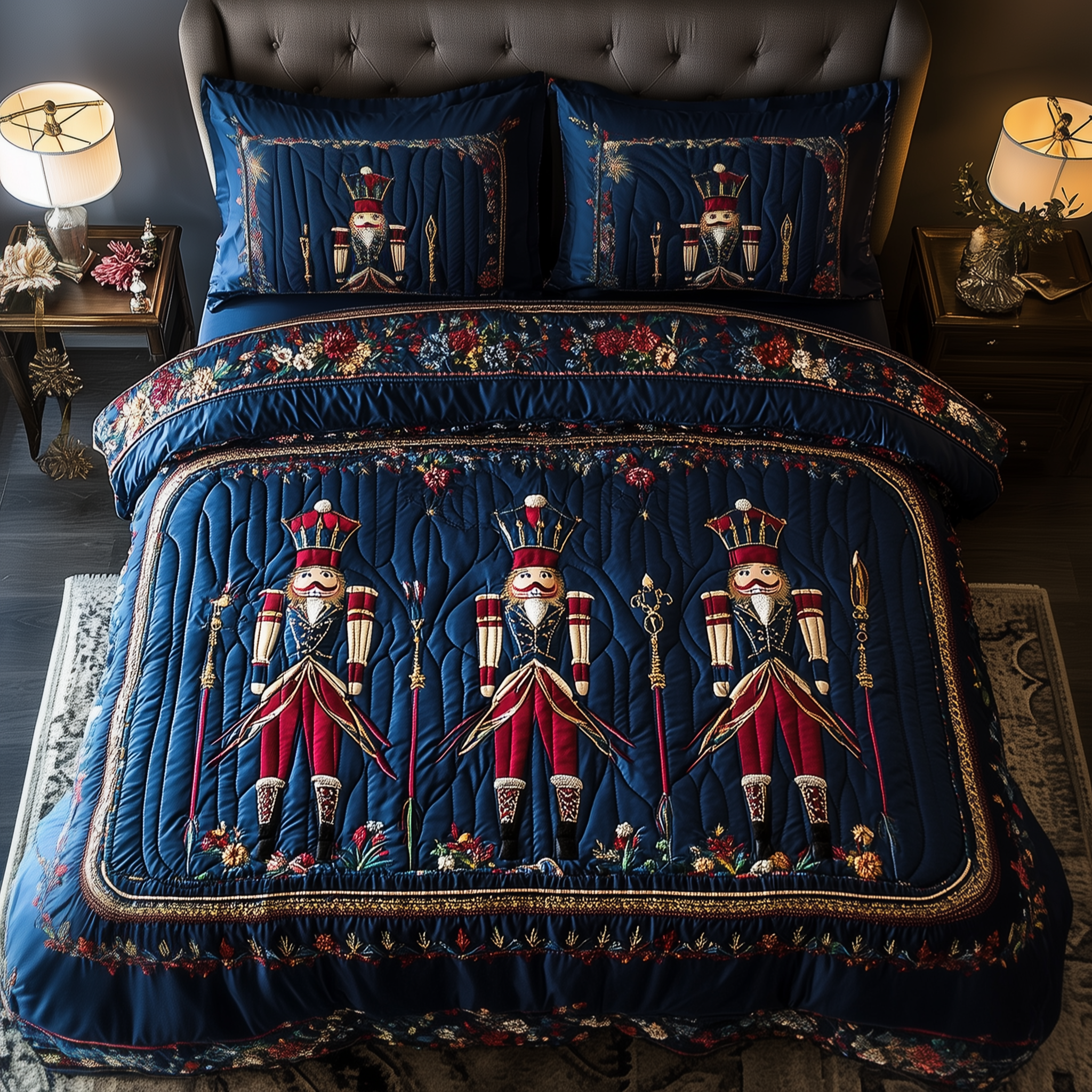 Christmas Nutcracker 3-Piece Quilted Bedding Set GFTOTP043 – Patchique ...