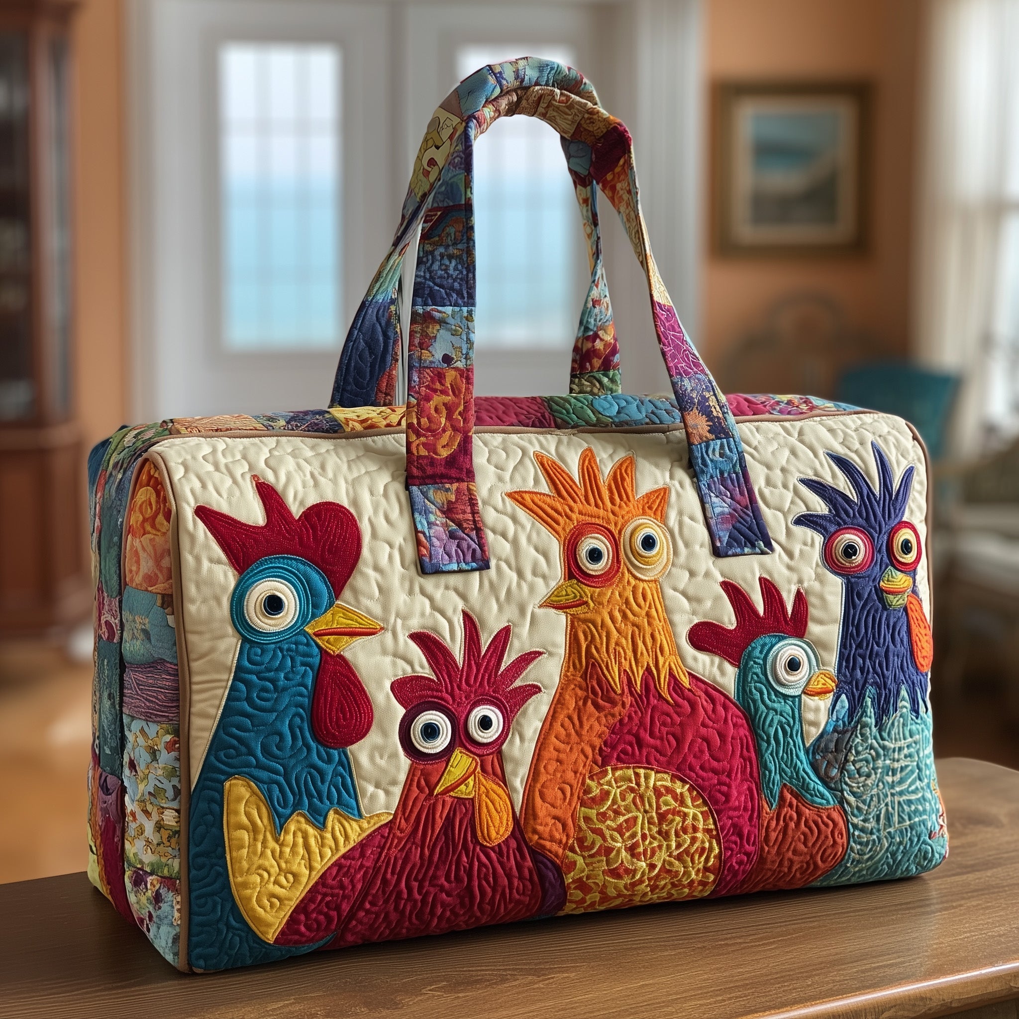 Funky Chicken Quilted Duffle Bag GFTOTP10355 – Patchique Store