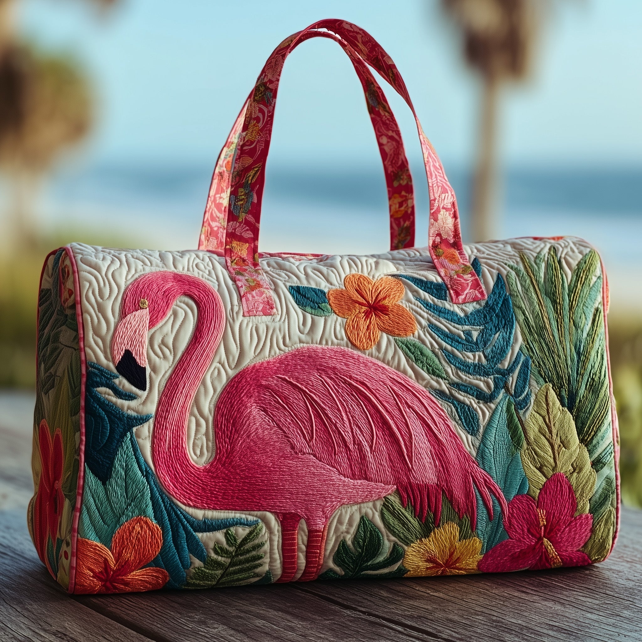 Tropical Flamingo Quilted Duffle Bag GFTOTP10472 – Patchique Store