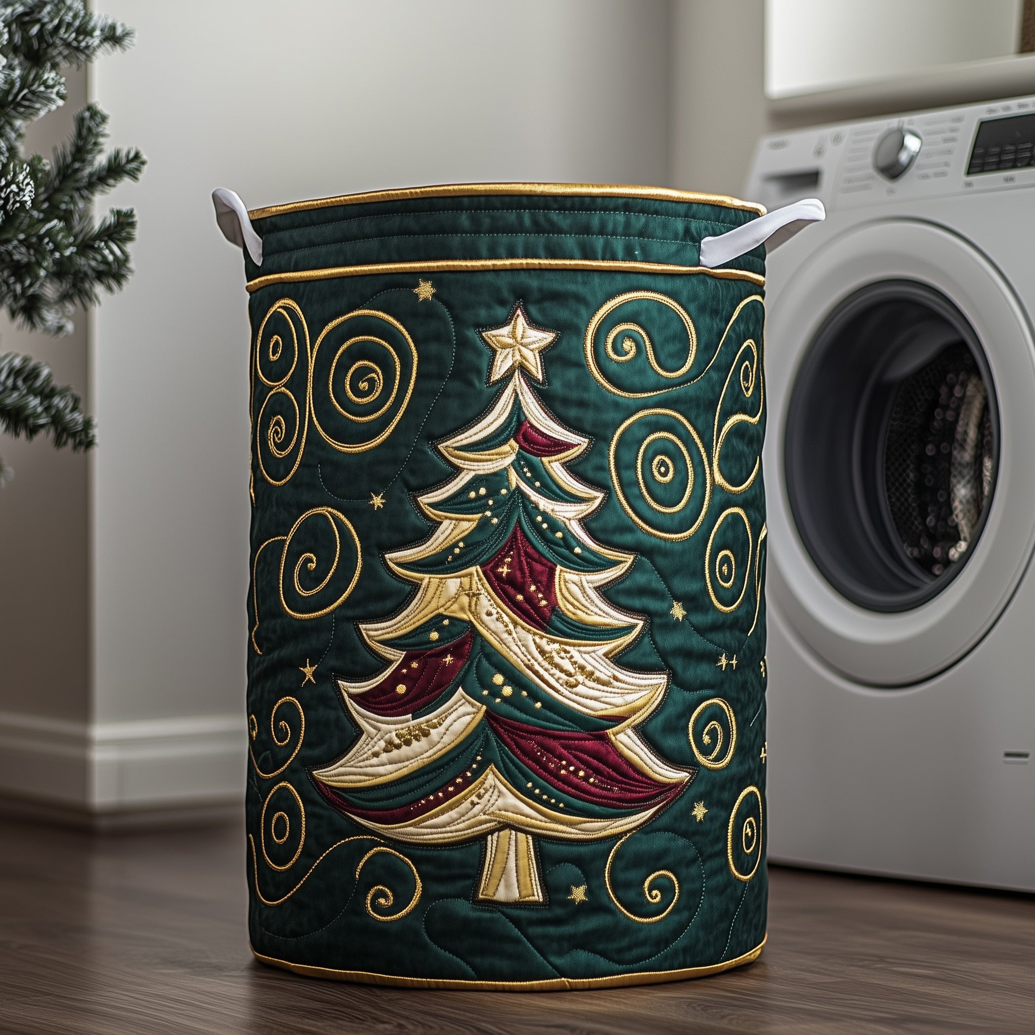 Jolly Pine Quilted Laundry Basket GFTOTP11988 – Patchique Store