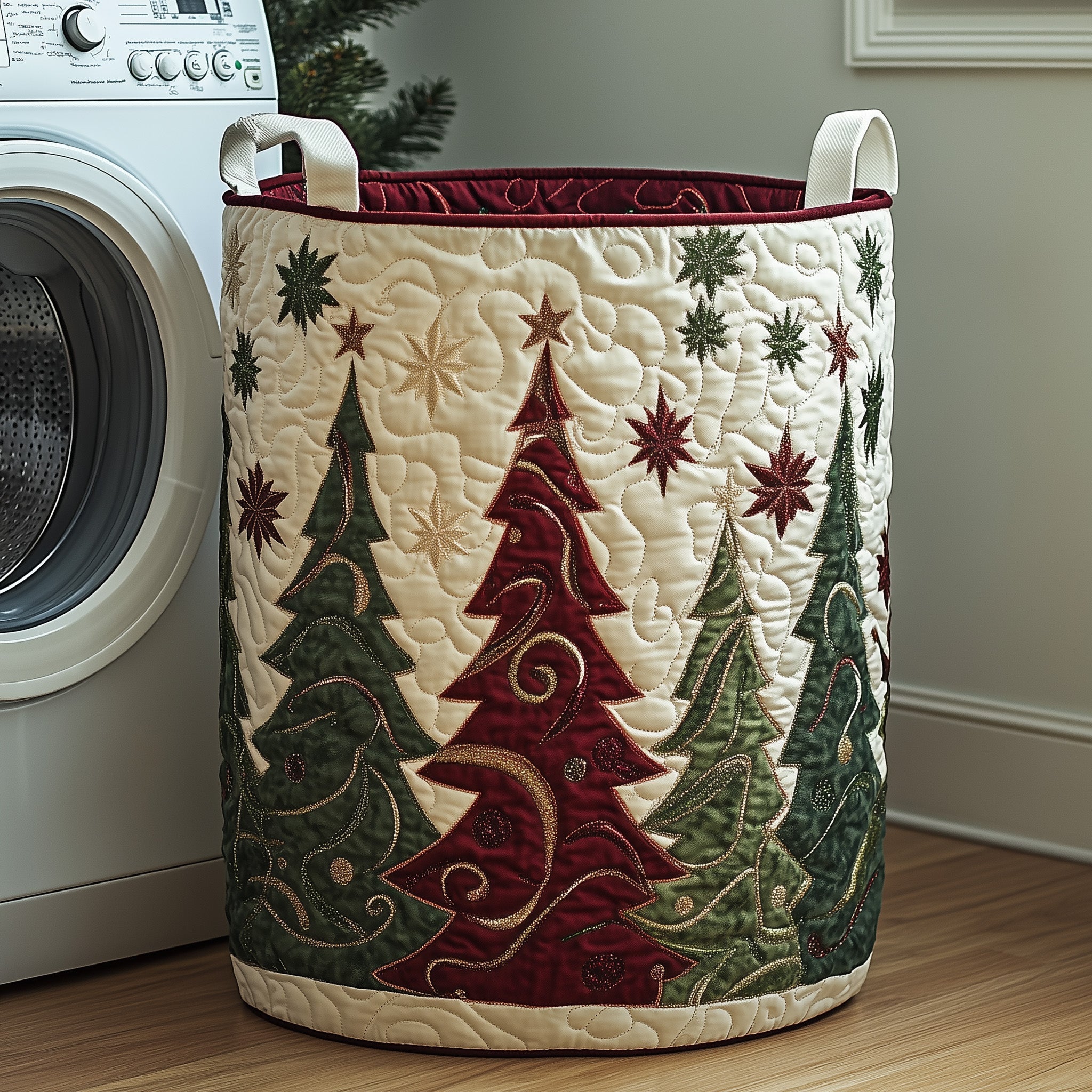 Jolly Pine Quilted Laundry Basket GFTOTP11990 – Patchique Store