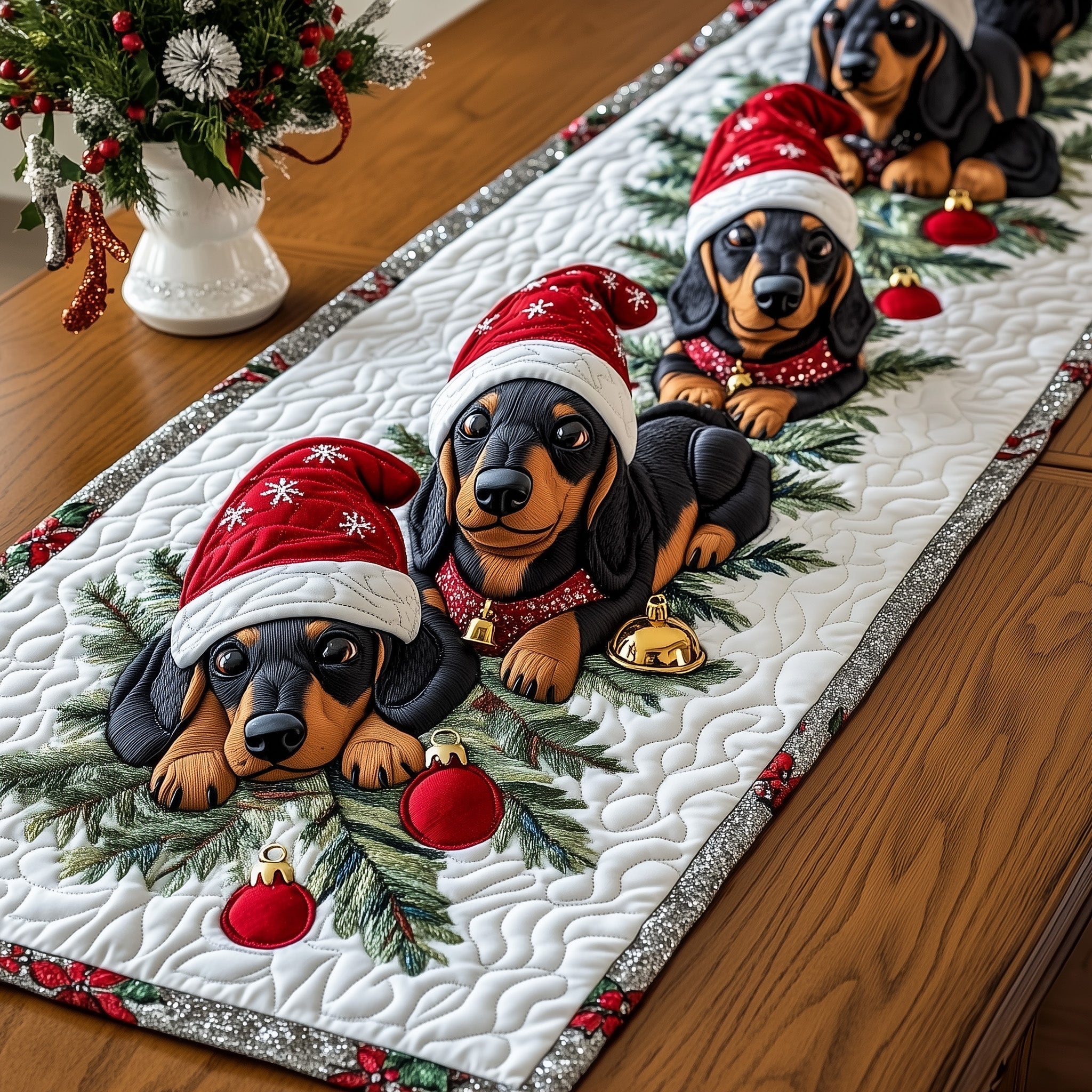 Jolly Weiner Quilted Table Runner GFTOTP12750 – Patchique Store