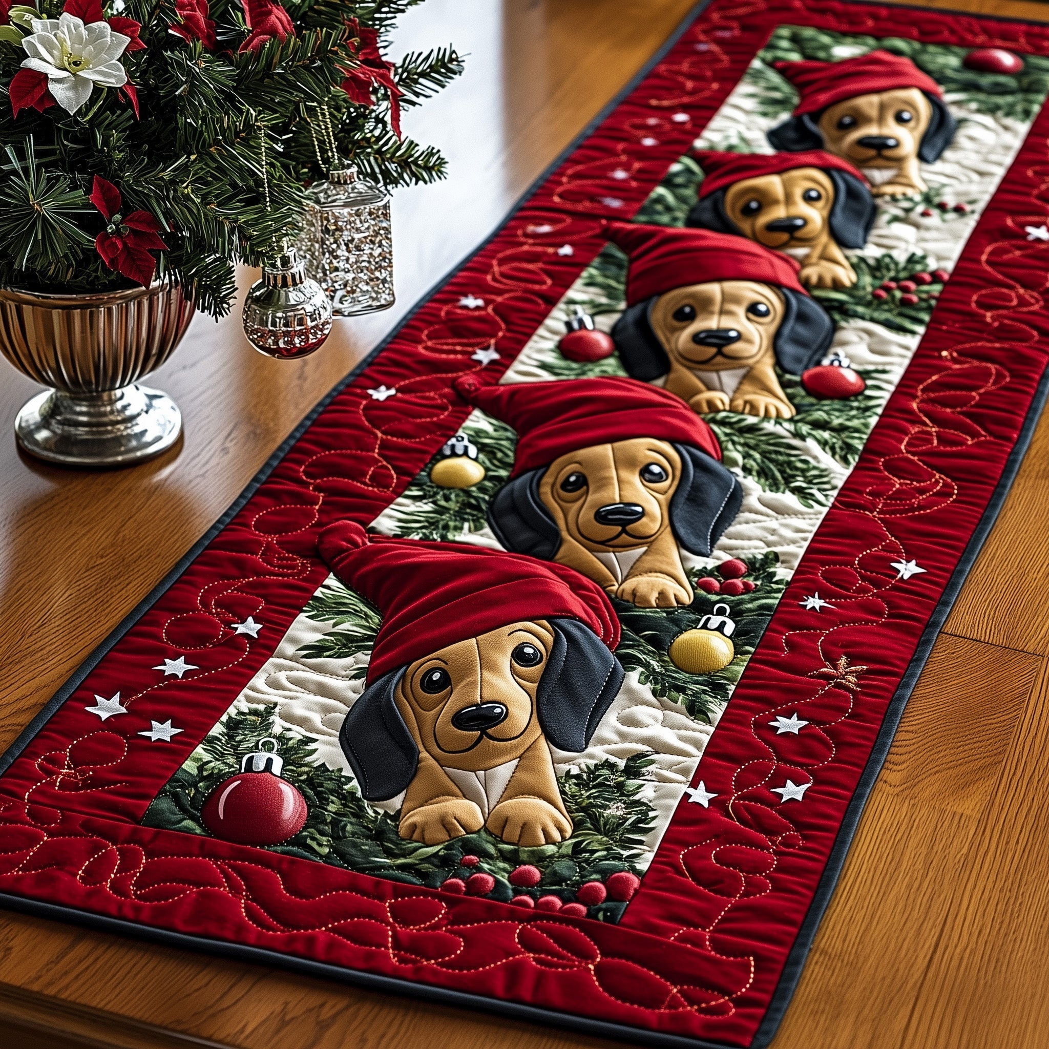 Jolly Weiner Quilted Table Runner GFTOTP12752 – Patchique Store