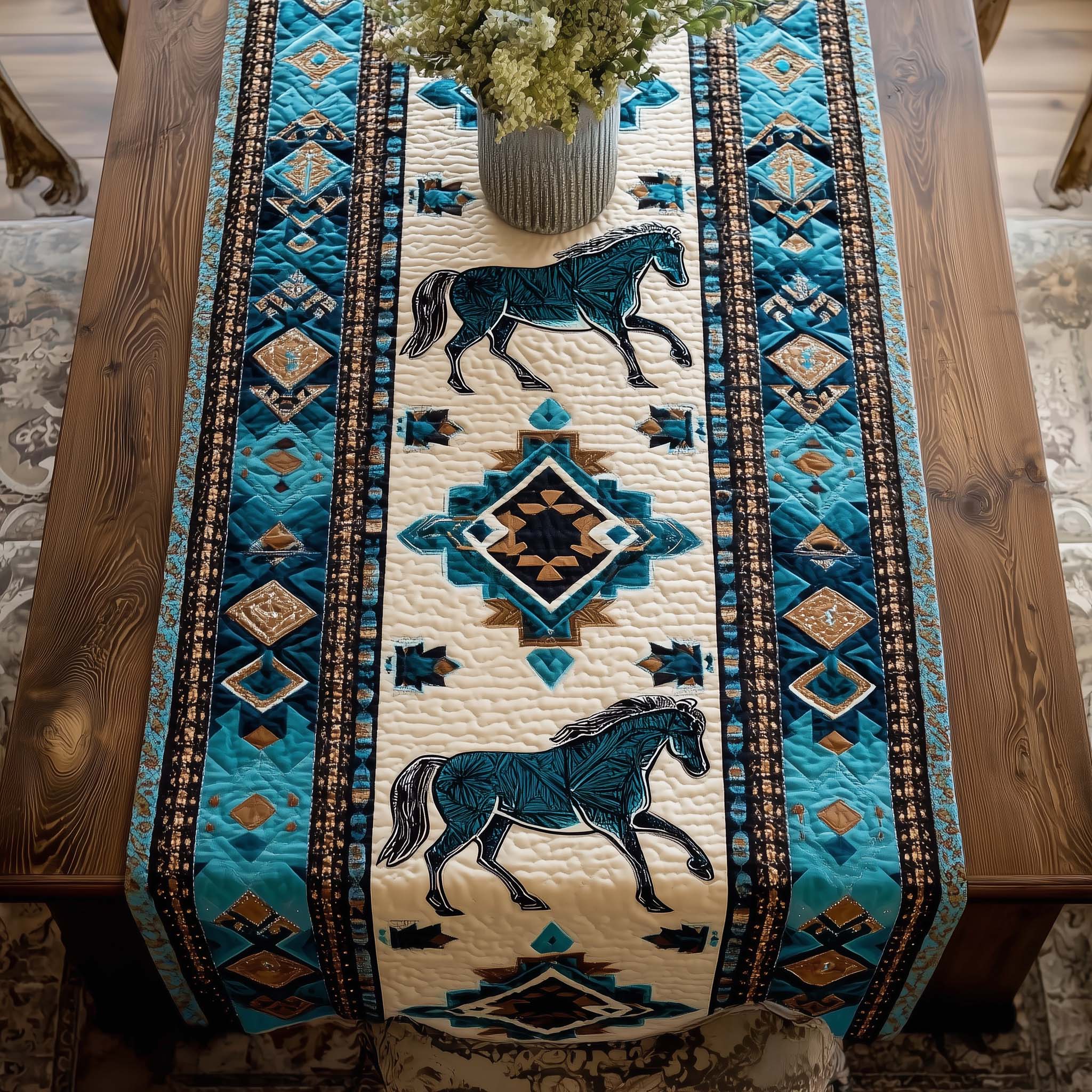 Native Horse Quilted Table Runner GFTOTP14915 – Patchique Store