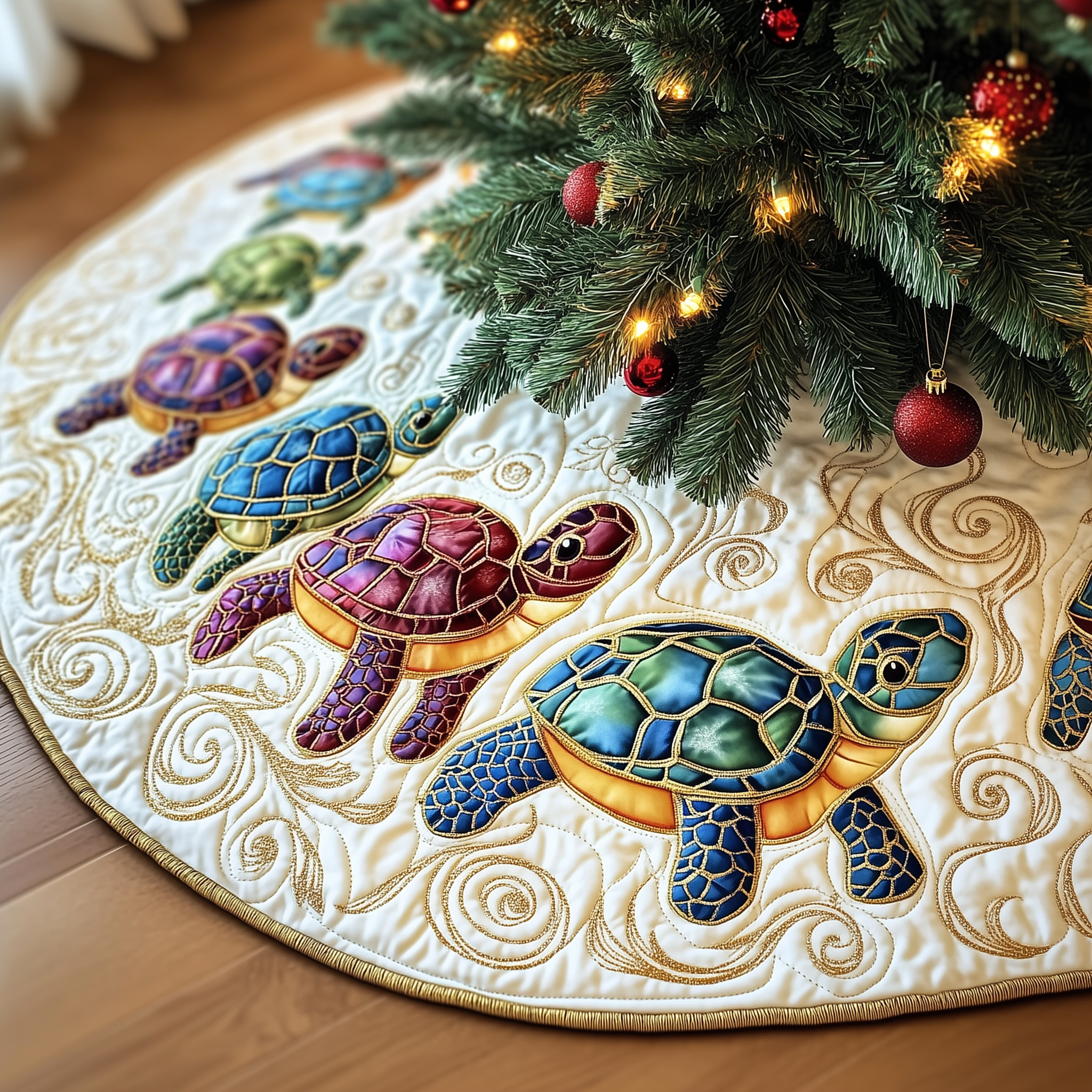 Turtle Quilted Tree Skirt GFTOTP288 – Patchique Store