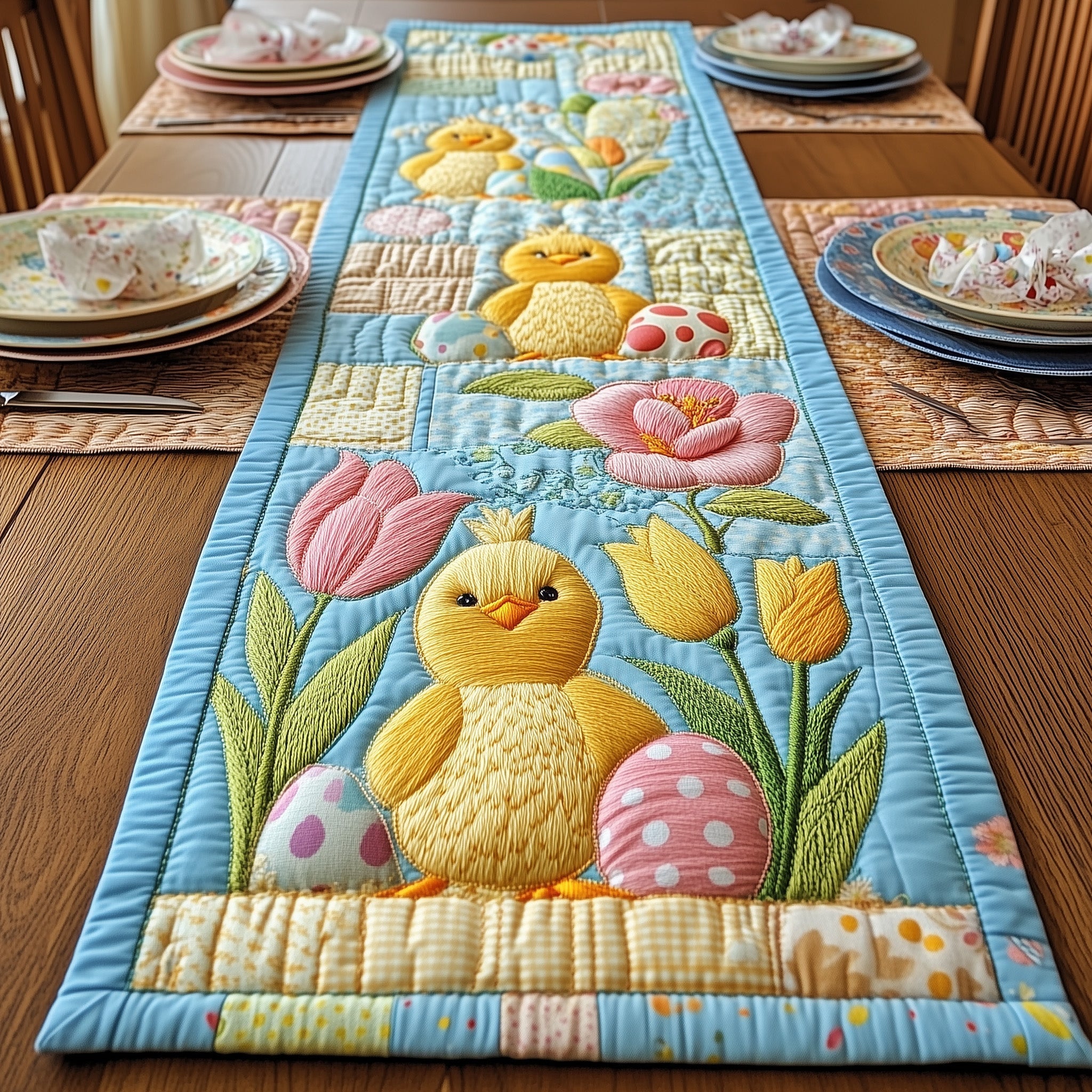 Egg Hunt Chick Quilted Table Runner GFTOTP4999 – Patchique Store