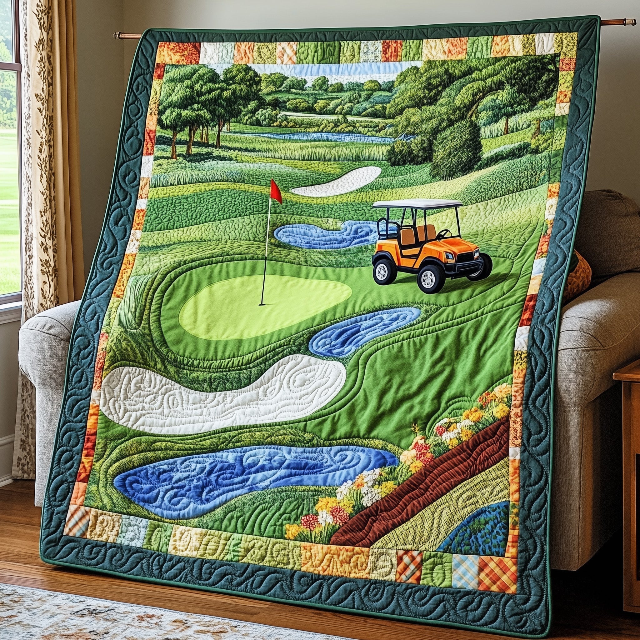Golf Course Quilted Blanket GFTOTP8051 – Patchique Store