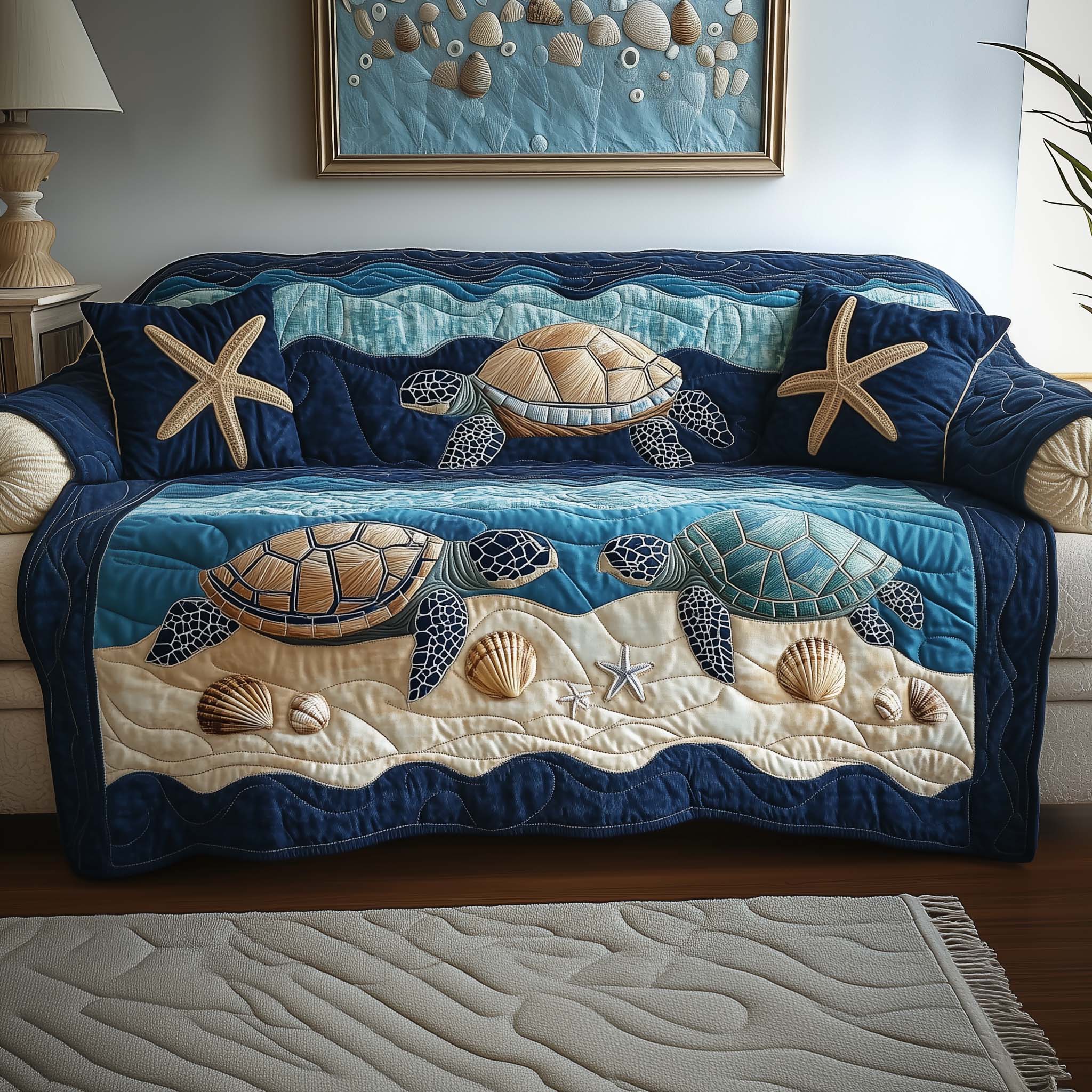 Sea Turtle Quilted Sofa Cover GFTOYC1462 – Patchique Store