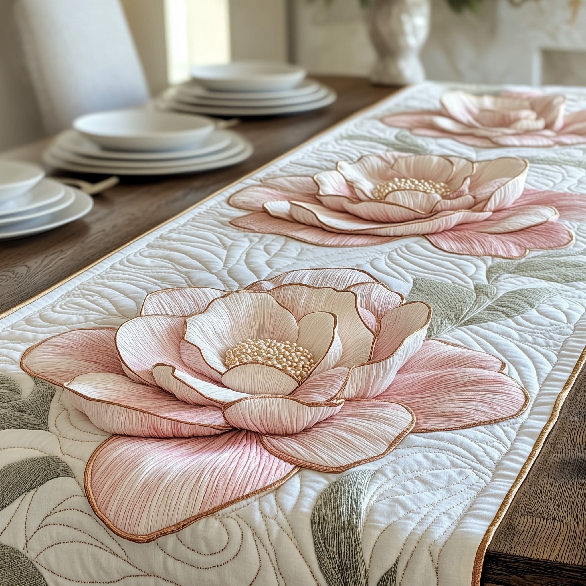 Magnolia Quilted Table Runner GFTOYC951 – Patchique Store